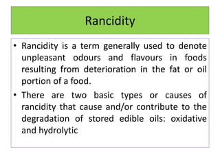 Rancidity and hydrolysis18.07.2020 | Chemistry | Science