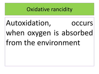 Rancidity and hydrolysis18.07.2020 | Chemistry | Science