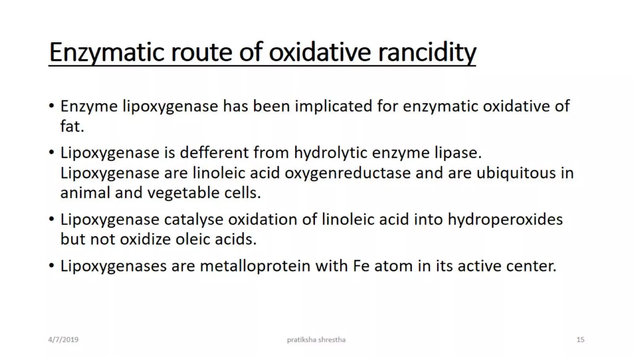 Rancidity in fats and oil lecture 2 | PPT