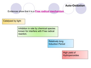 Oxidative Rancidity in Oils and Fats, Causes and Prevention | PPT