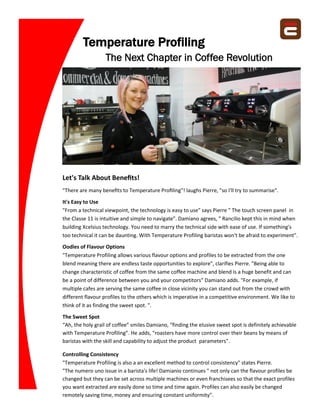 Rancilio temperature profiling article | PDF