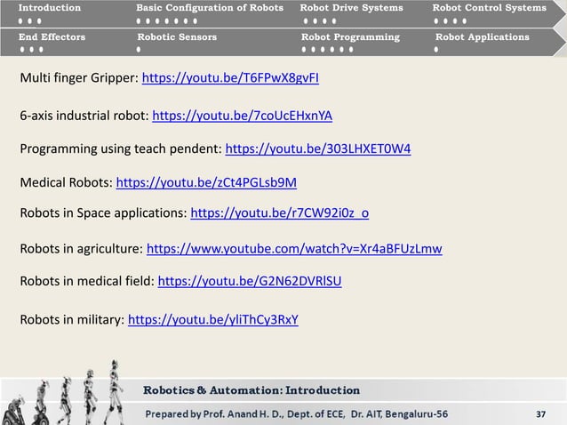 Robotics And Automation Introduction Ppt