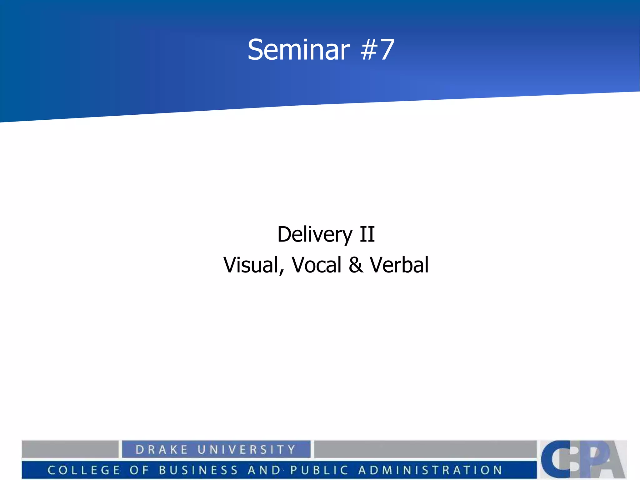 Visual, Voice, & Verbal | PPTX