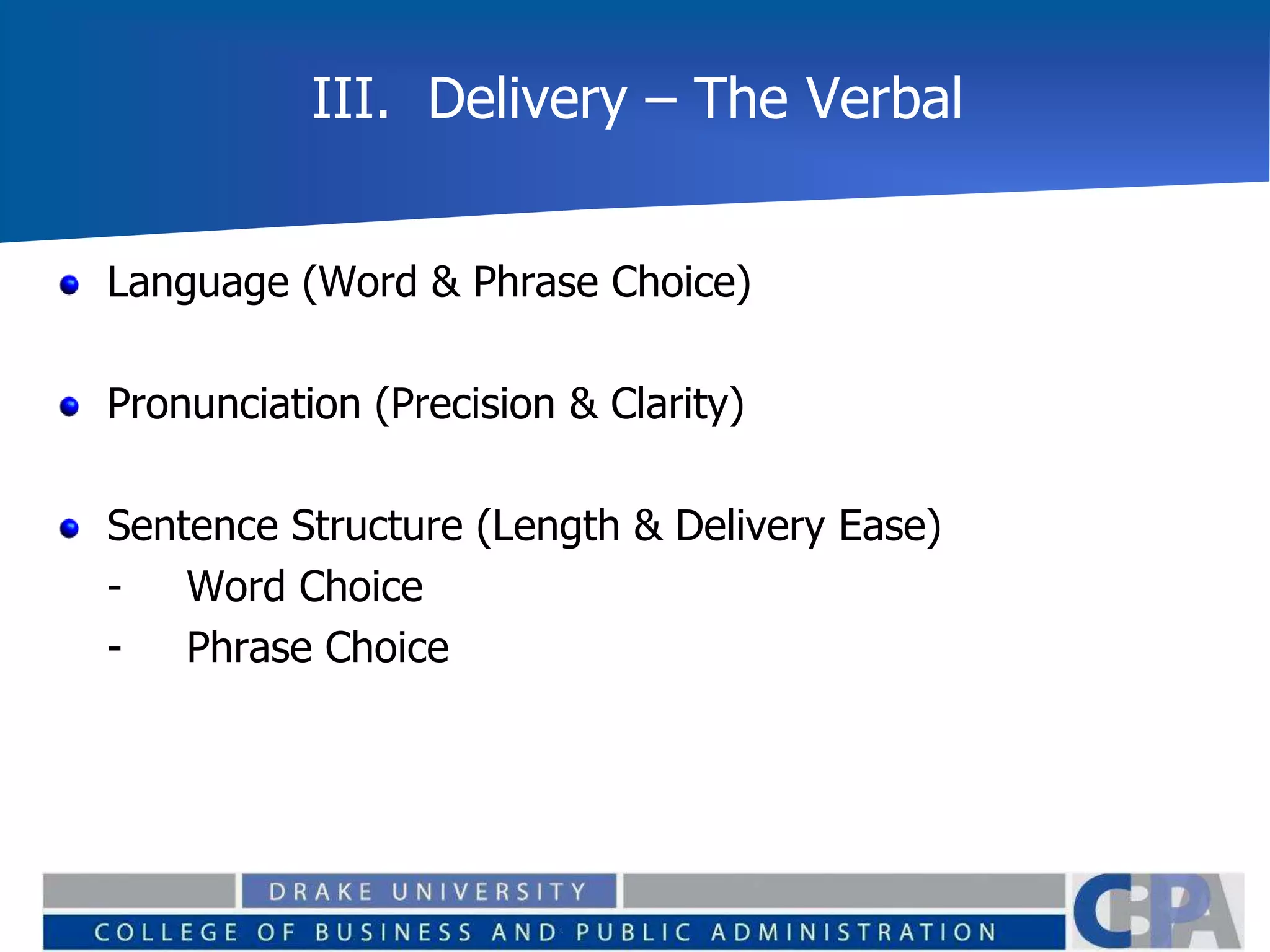 Visual, Voice, & Verbal | PPTX