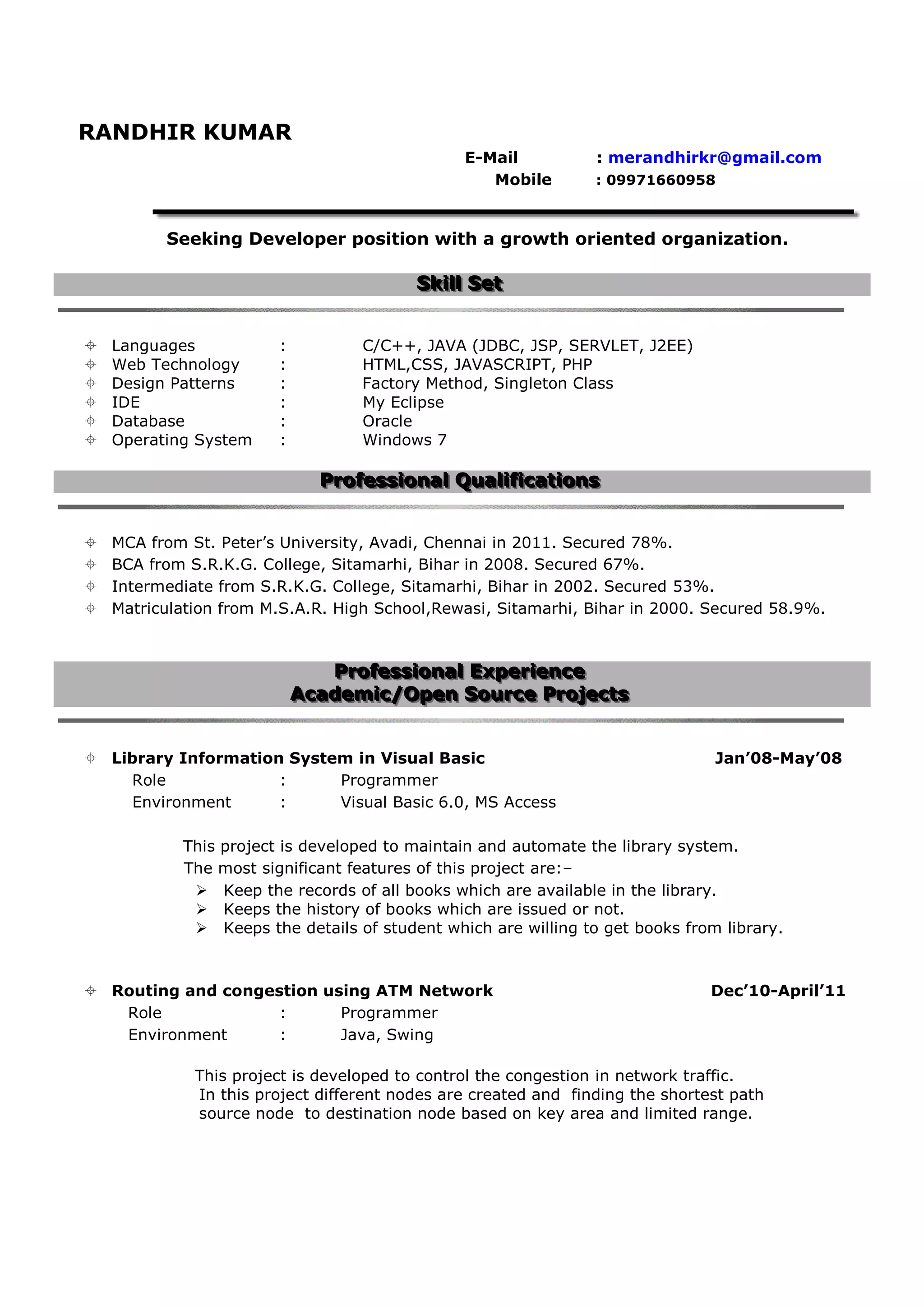 Randhir kumar | DOCX