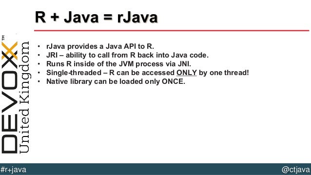 Combining R With Java For Data Analysis (Devoxx UK 2015 Session)