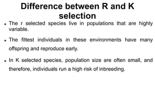 R and k selection. | PPTX