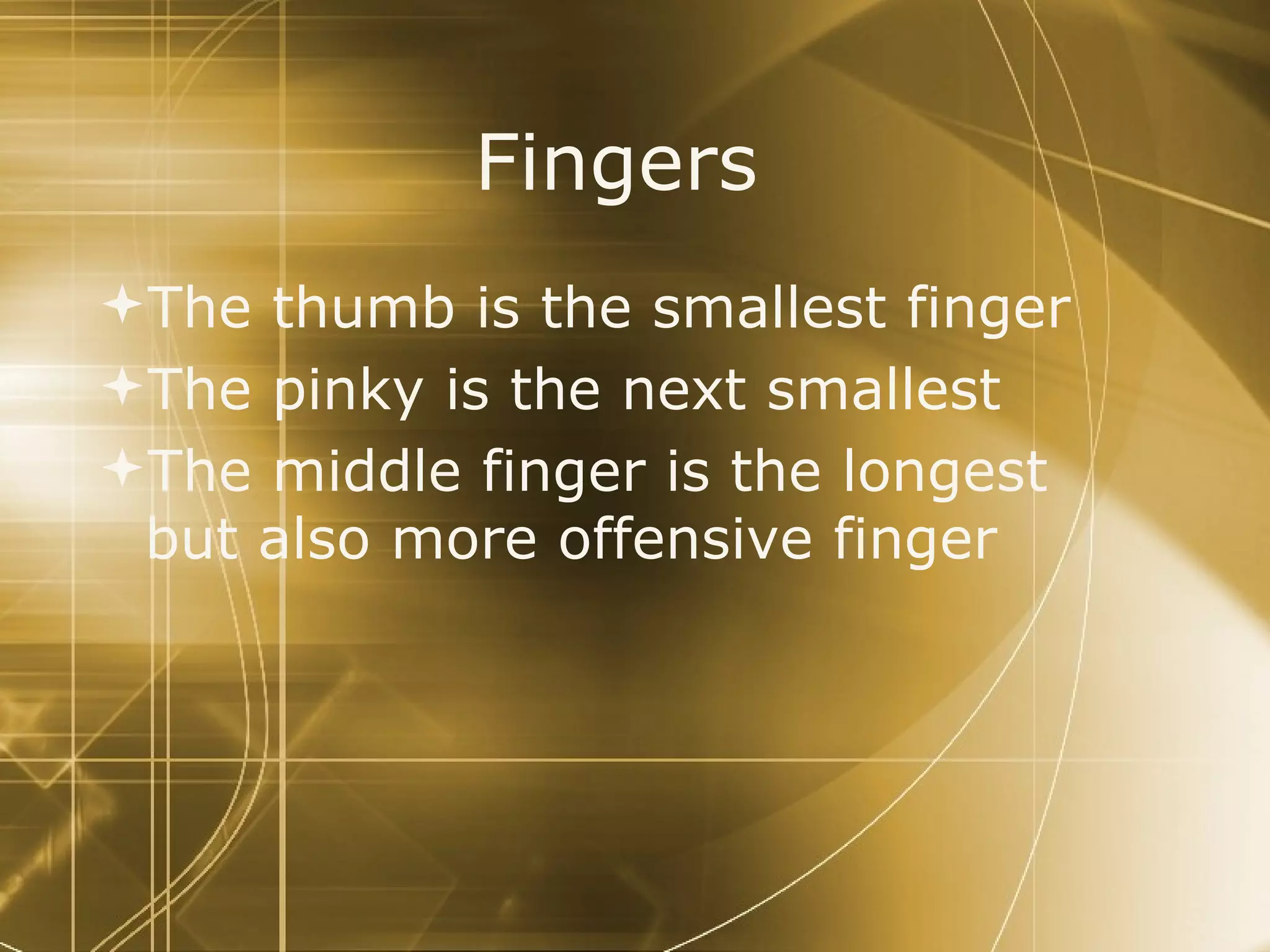 Hands & Fingers | PPT