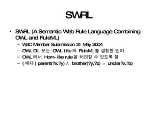 온톨로지 & 규칙 추론 시스템 | PPT