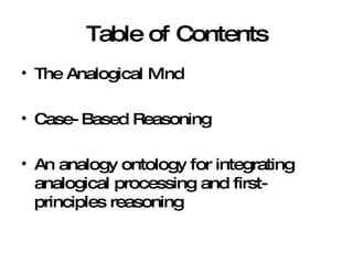 Survey of Analogy Reasoning | PPT