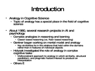Survey of Analogy Reasoning | PPT