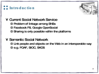 A Social Network System based on an Ontology in the Korea Institute of ...