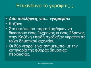 γκραφιτι η τεχνη του δρομου, κουρελή αθανασία | PPT