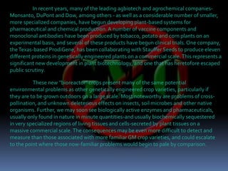 genetically modified organism | PPTX | Biotech and Biomedical Industry ...