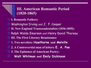 美国文学史通论 | PPT