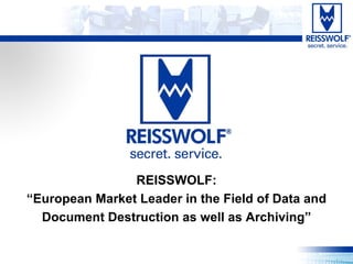 Презентация REISSWOLF | PPT
