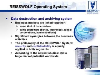 Презентация REISSWOLF | PPT