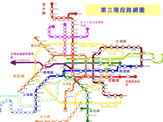 捷運三環三線之三階段簡圖 | PPS | Rail Travel | Travel Type
