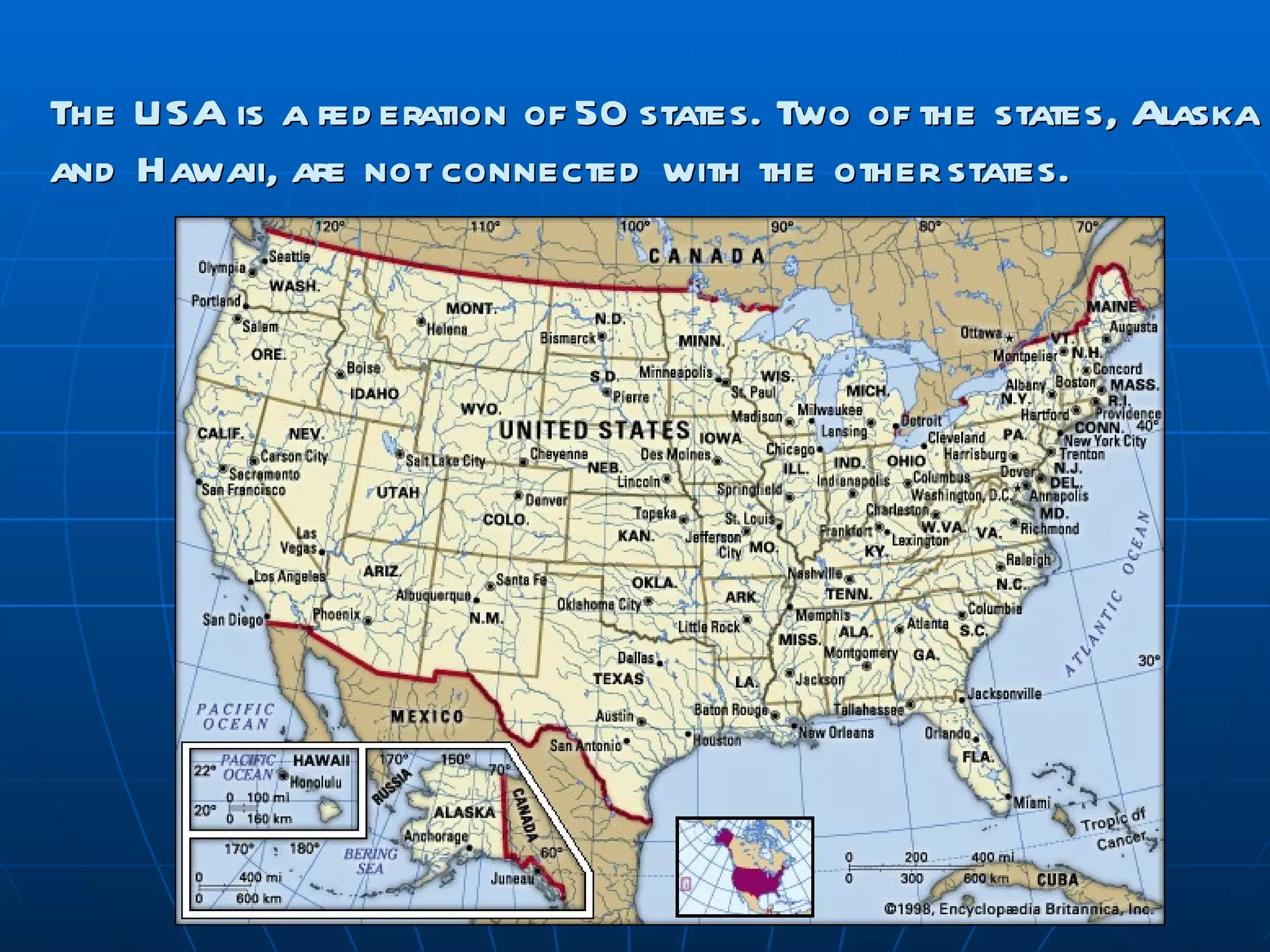 Geography and Population of the USA | PPT