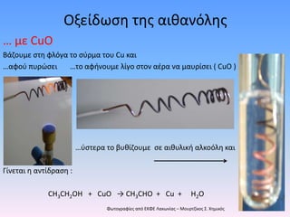 2 - Ανίχνευση - Οξείδωση αλκοολών - αλδεϋδών | PPTX