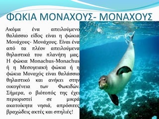 απειλουμενα θαλασσια οντα | PPT