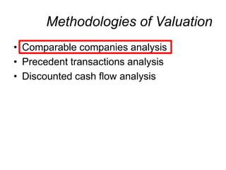 Comparable Analysis | PPTX