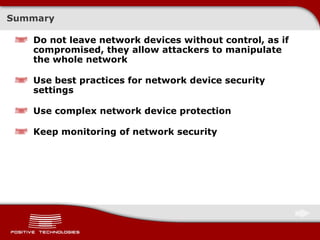 Positive Hack Days. Pavlov. Network Infrastructure Security Assessment ...