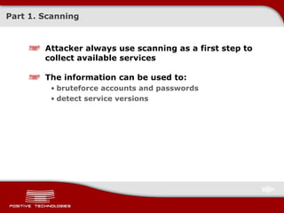 Positive Hack Days. Pavlov. Network Infrastructure Security Assessment ...