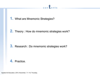 mnemonic strategies | PPT