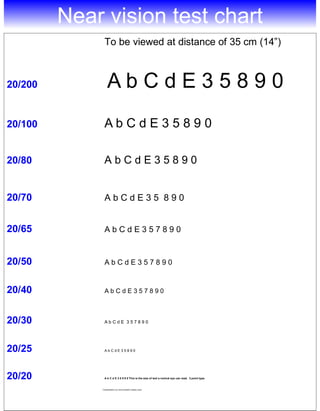 近距離視力表 | PDF