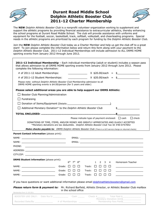 Booster Club Flyer | PDF
