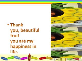 The story of Fruits | PPT