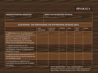 Δομή και λειτουργία των ερευνητικών εργασιών | PPT