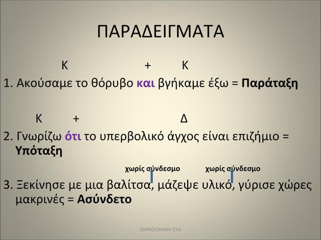 ΝΕΟΕΛΛΗΝΙΚΗ ΓΛΩΣΣΑ Γ΄ΓΥΜΝΑΣΙΟΥ-ΘΕΩΡΙΑ ΖΑΡΚΟΓΙΑΝΝΗ ΕΥΑ | PPT