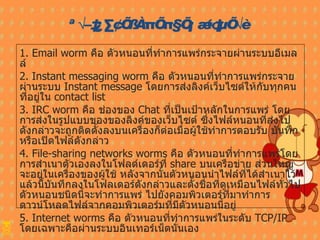 หนอนคอมพิวเตอร์ | PPT