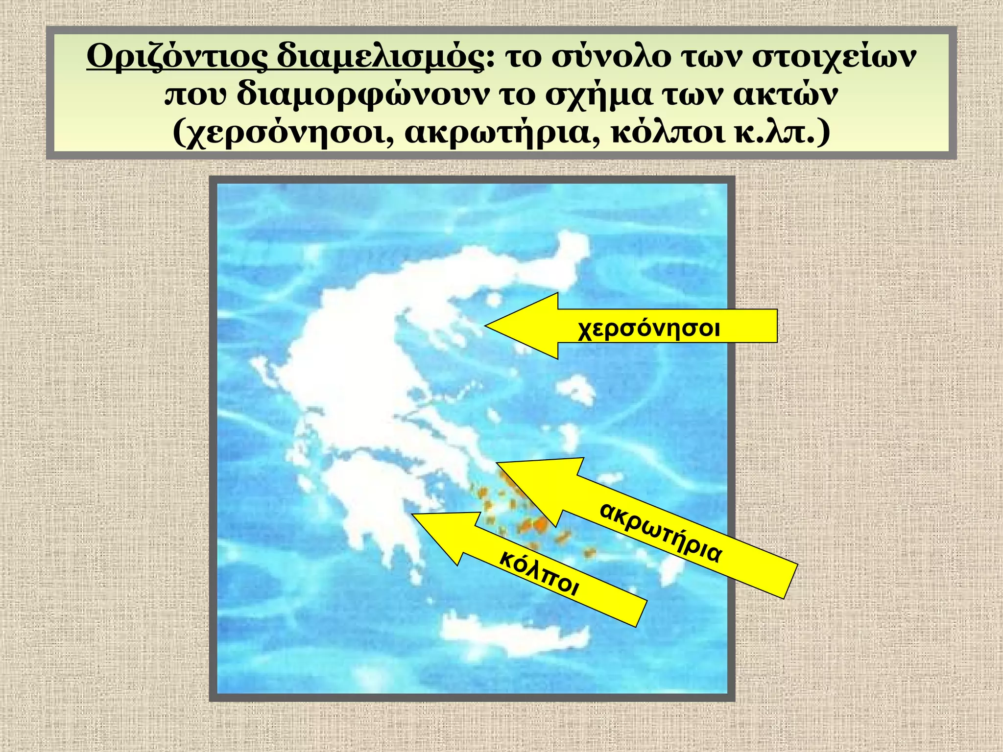 Γεωγραφικοί όροι:οριζόντιος διαμελισμός | PPT