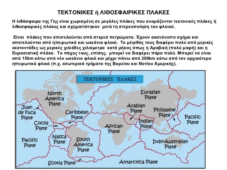 φλοιός τεκτονικές πλάκες