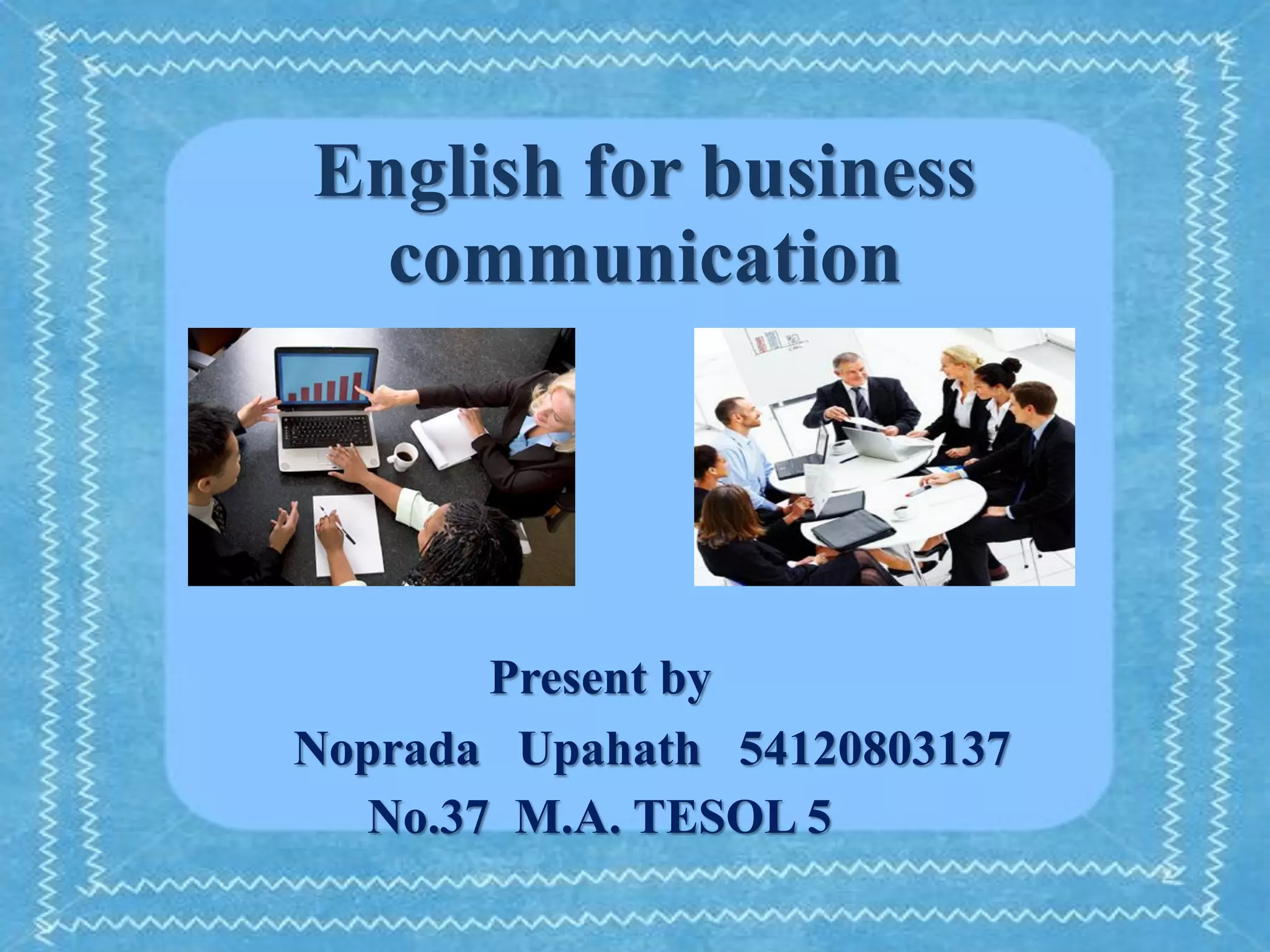 English for business communication | PDF