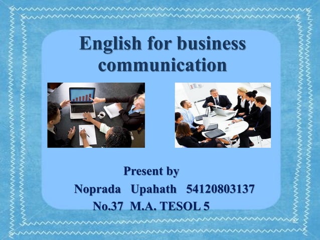 English for business communication | PDF