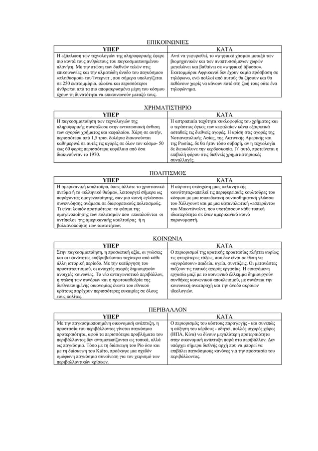 παγκοσμιοποιηση | DOC