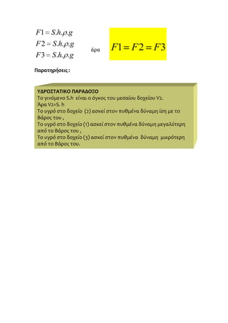 υδροστατικο παραδοξο | PDF