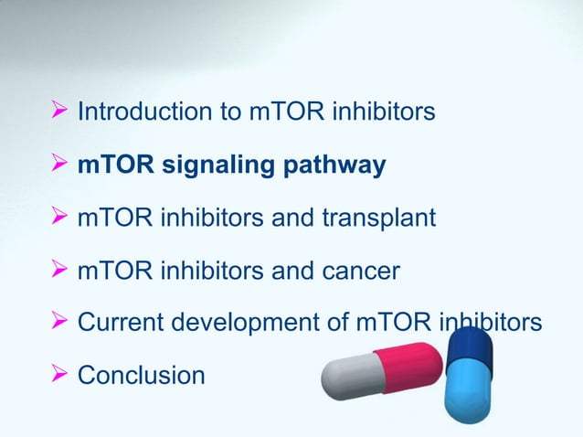 mTOR inhibitor in cancer | PPT