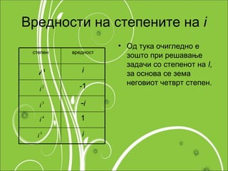 комлексни броеви | PPT