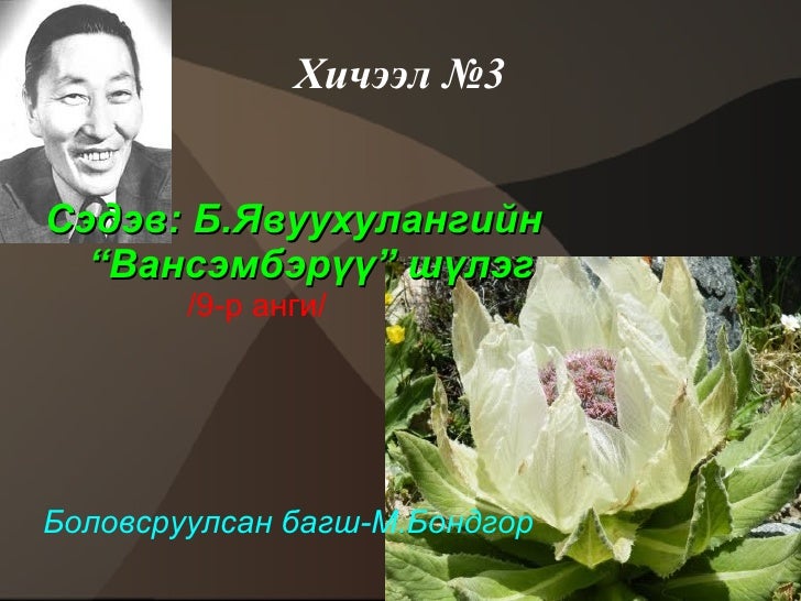 б явуухулангийн вансэмбэрүү