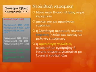 προϊστορική αρχαιολογία μινωική κεραμική | PPTX