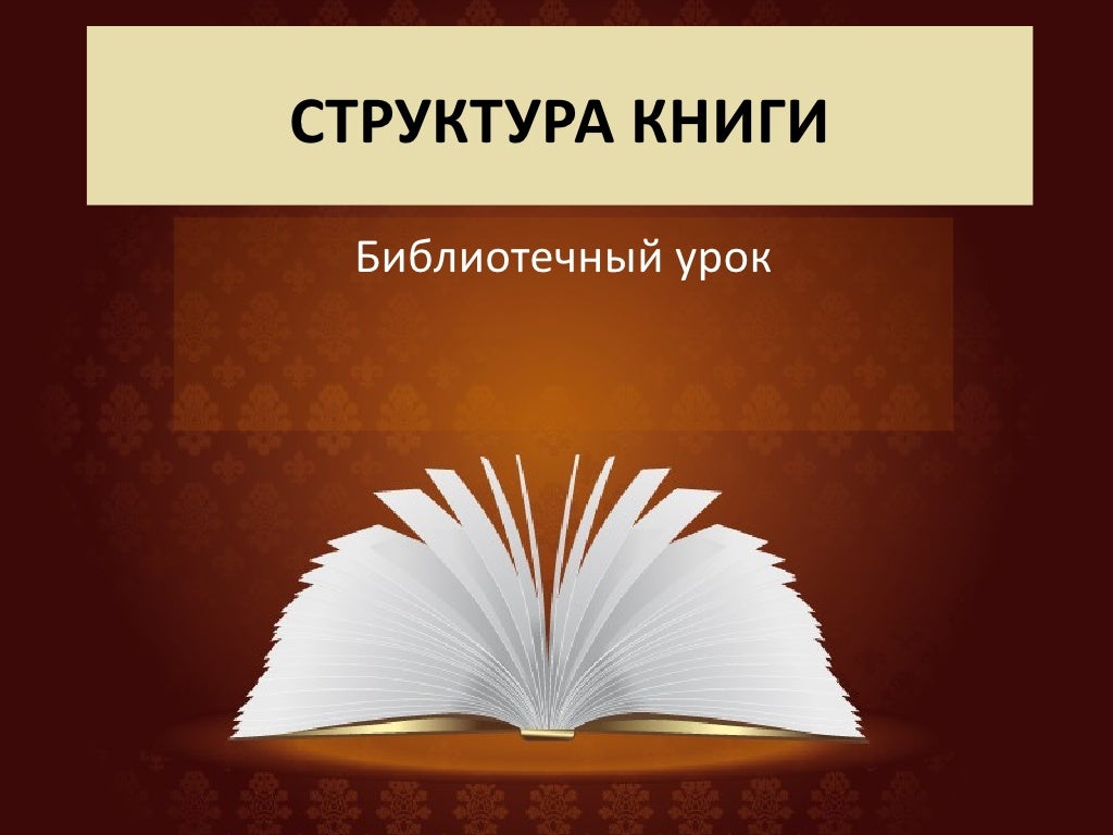 Структура книги. Библиотечный урок