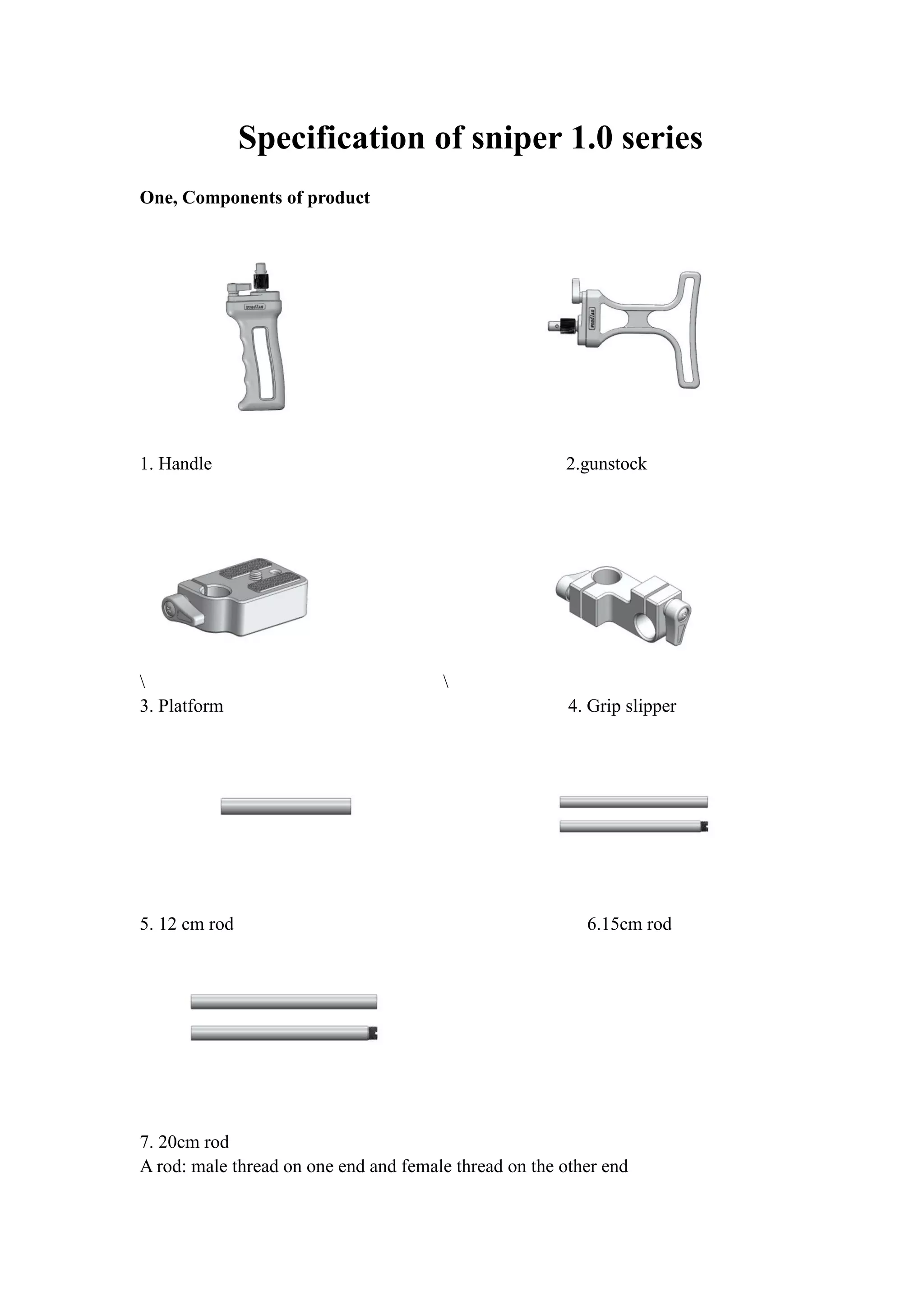 Wondlan Sniper 1.0 DSLR Support System & User Manual | PDF
