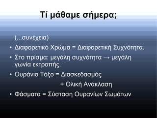 Ανάλυση Φωτός - Διασκεδασμός | ODP
