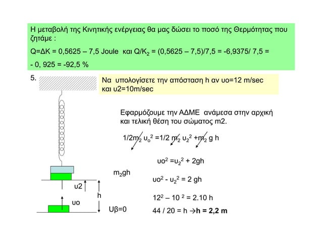 πλαστικη κρουση και υπολογισμος θερμοτητας | PDF