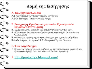 φυσιογνωμία και πλαίσιο των ερευνητικών εργασιών | PPTX